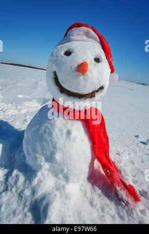 snowman look in sky and wait spring Stock Photo - Alamy
