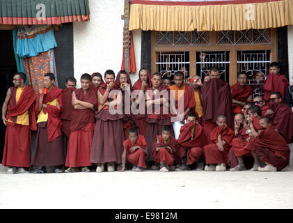 Masked performers enact the theatrical portion of a Cham dance ritual ...