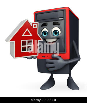 Cartoon Character of Computer Cabinet Stock Photo - Alamy