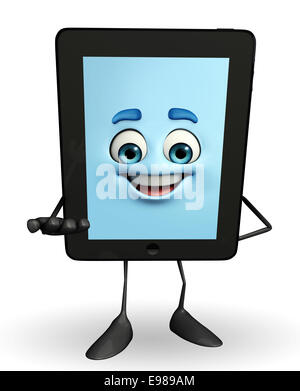 Cartoon character of tab is presenting Stock Photo - Alamy