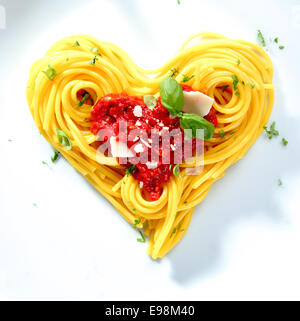 spaghetti with tomato sauce and beans Stock Photo - Alamy