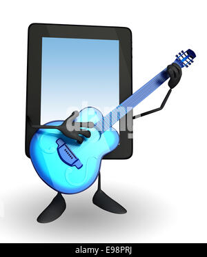 Cartoon character of tab with Guitar Stock Photo - Alamy