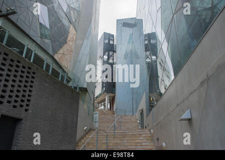 Upwards View Of Flight Of Stairs At Federation Square Melbourne ...