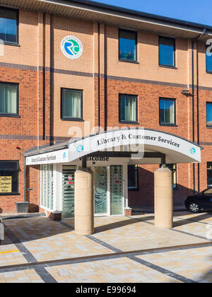 Entrance to the new Public Library Redcar Cleveland North Yorkshire ...