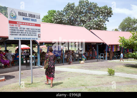Busy Page Park Market is the commercial center of Rabaul, New Britain ...
