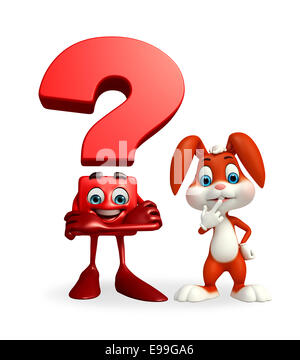 bunny with question mark Stock Photo - Alamy