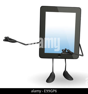 Cartoon character of tab is presenting Stock Photo - Alamy