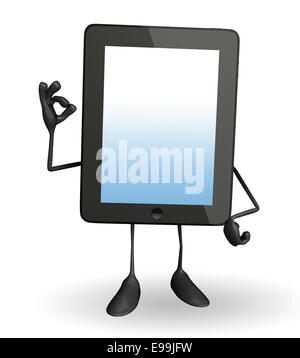 Cartoon character of tab with best sign Stock Photo - Alamy