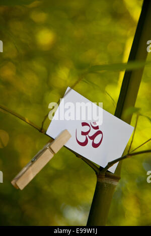 Om Symbol Universe on white background Stock Photo - Alamy