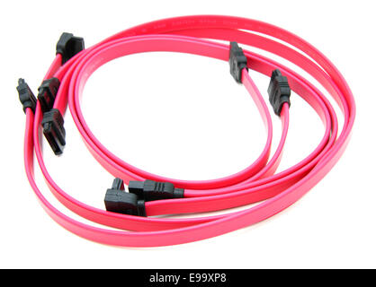Serial ata connection cable for the hard drive in a pc Stock Photo - Alamy