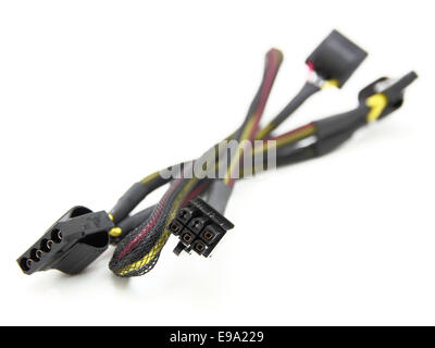 Hard disk drive power cables with electronic cable Stock Photo - Alamy