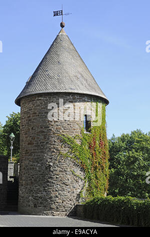 town tower, Olpe, Sauerland, North Rhine-Westfalia, Germany Stock Photo ...