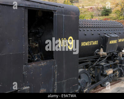 Homestake Mining Company train, Homestake Gold Mine museum in Lead ...