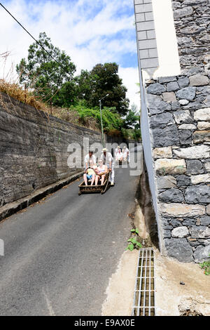 Monte Toboggan Rides, Funchal, Madeira, Portugal Stock Photo - Alamy