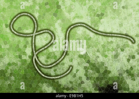 Graphic representation of the Ebola virus on orange background Stock ...