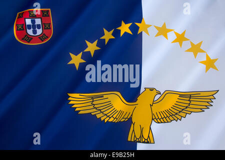 Flags of Portugal and Azores islands Stock Photo - Alamy