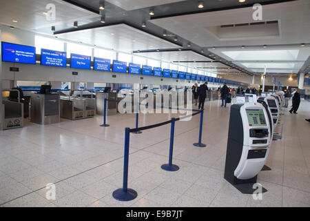 Check in desks at Gatwick Airport London England UK Stock Photo - Alamy