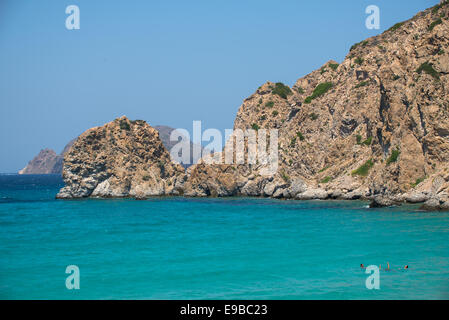 plathiena beach at milos in greece Stock Photo - Alamy