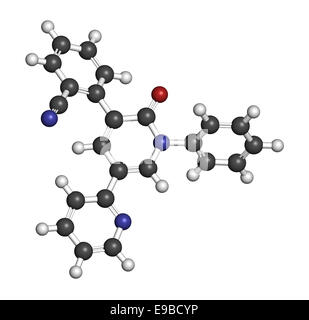 Perampanel epilepsy drug molecule. Used in treatment of seizures ...