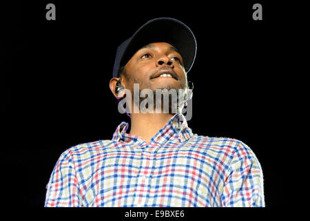 Recording artist Kendrick Lamar performs onstage during day 3 of the ...