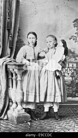 A portrait of Toini Topelius, taken in 1869. The photograph depicts a ...