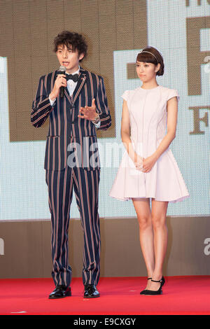 Azusa Okamoto, Oct 23, 2014 : Japanese actress Azusa Okamoto poses for ...