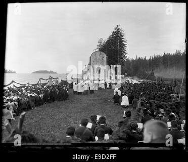 This photograph captures First Nations people in Sechelt, Canada ...