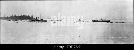 The photograph depicts the Komagata Maru incident, a significant event ...