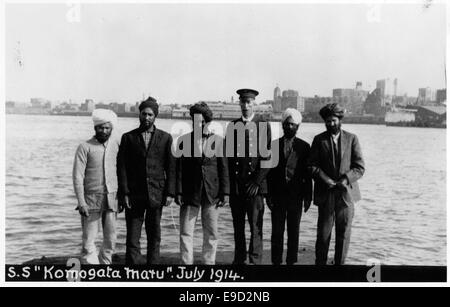 This image depicts the Komagata Maru incident, a key event in Canadian ...