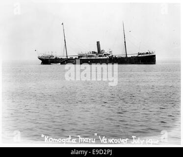 A photograph from the Komagata Maru incident, showing the ship and its ...