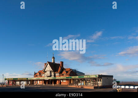 The front entrance of St Annes Pier, a Victorian pier in Lytham St Annes, Lancashire Stock Photo ...