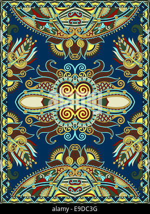 Ukrainian Oriental Floral Ornamental Carpet Design Stock Photo - Alamy