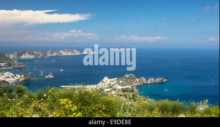 Italy, Ponza Island, panoramic view of the port - FILM SCAN Stock Photo ...