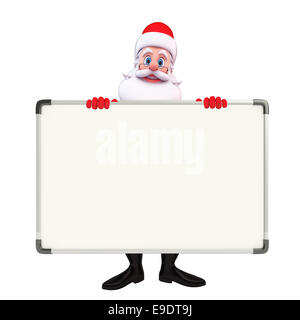 Illustration of santa claus with display board Stock Photo - Alamy