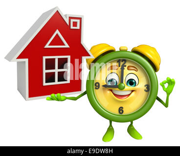 Cartoon Home Clock Stock Photo - Alamy