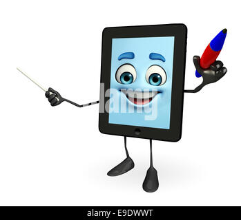 Cartoon character of tab is presenting Stock Photo - Alamy