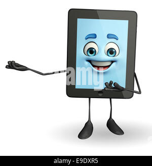 Cartoon character of tab is presenting Stock Photo - Alamy