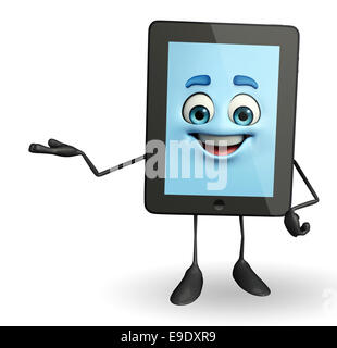 Cartoon character of tab is presenting Stock Photo - Alamy