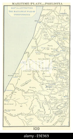 Map of Philistine settlements, illustration Stock Photo - Alamy
