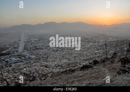 Evening view of Kabul in Afghanistan with sunset Stock Photo - Alamy