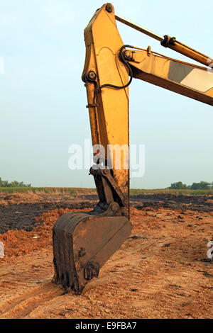 part of Excavator Loader with backhoe Stock Photo - Alamy