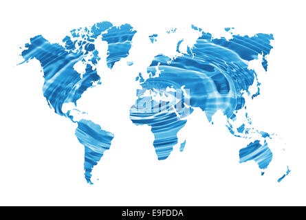 Water and world map Stock Photo - Alamy