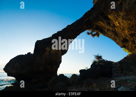 Natural rock bridge at Neil island during low tide, in the Andaman and ...