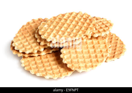 Sweet yellow wafers closeup detail background Stock Photo - Alamy