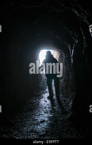 World War I tunnel system on Mount Marmolada in northeastern Italy. The ...