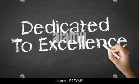 Dedicated to Excellence Chalk Illustration Stock Photo - Alamy