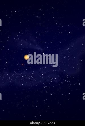 far-out planets in a space against stars Stock Photo - Alamy