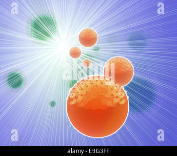 Target cell. Illustration of an abnormal red blood cell, known as a ...