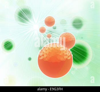 Target cell. Illustration of an abnormal red blood cell, known as a ...