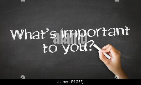 What is important to you Chalk Illustration Stock Photo - Alamy